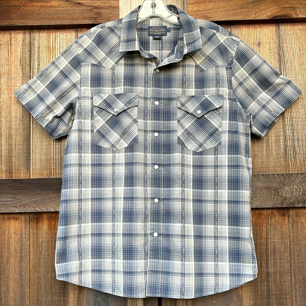 Pendleton Frontier Western Shirt With Pearl Snaps - Gem